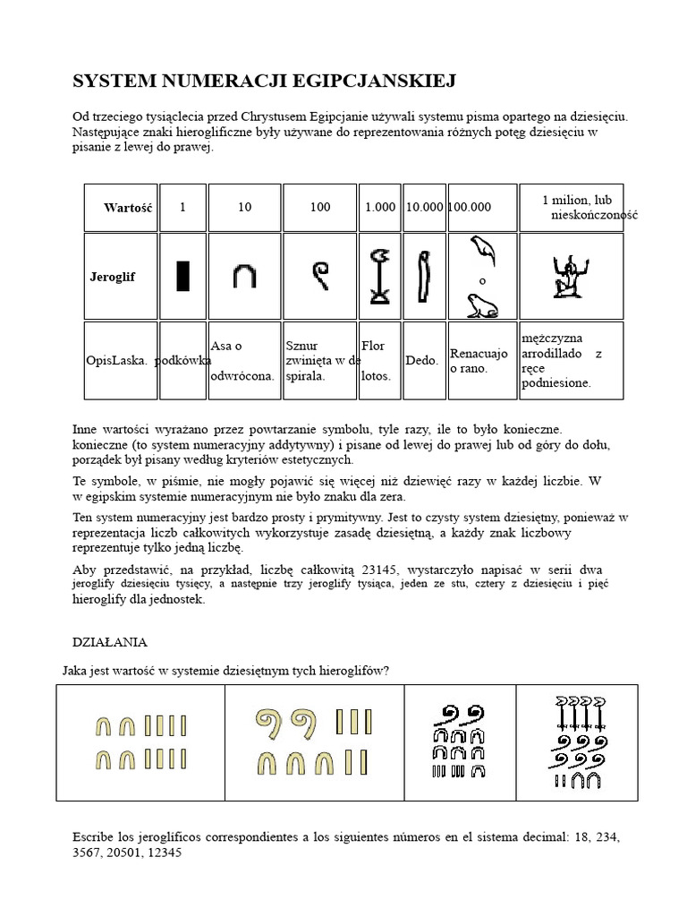 Numeracja Egipska | PDF