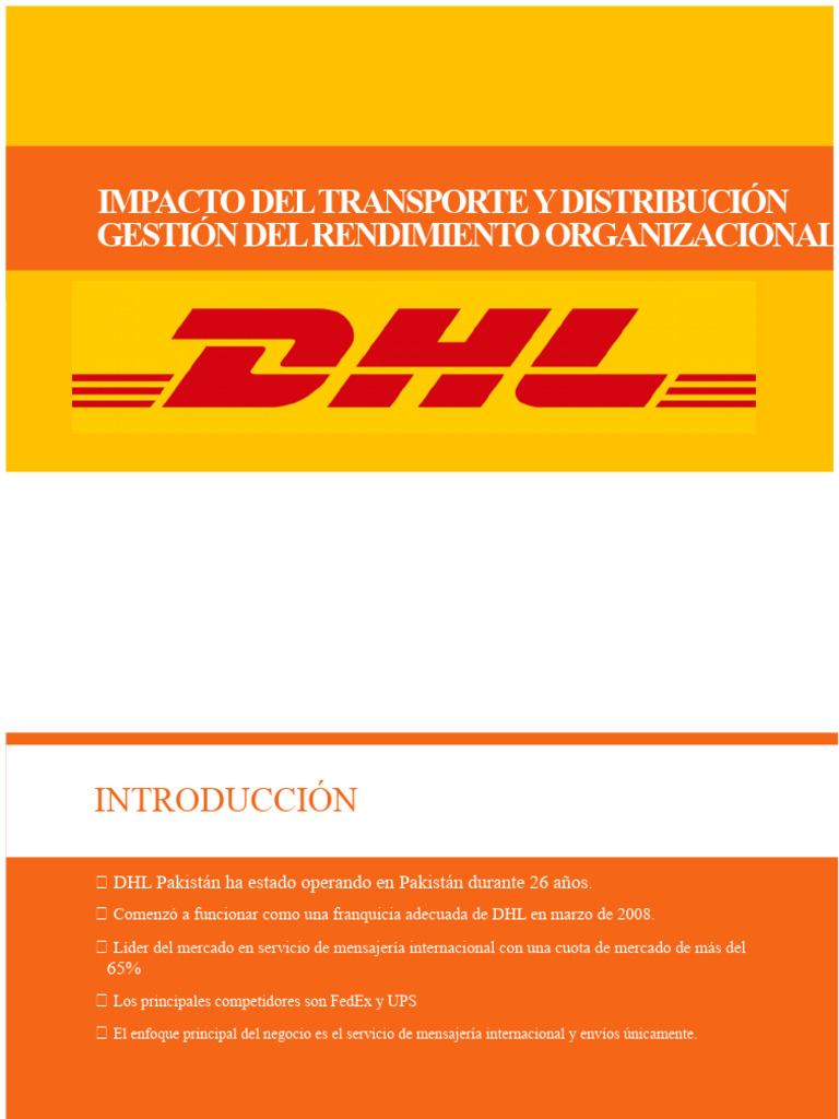Impacto del Transporte en DHL Pakistán | PDF | Logística | Transporte ...