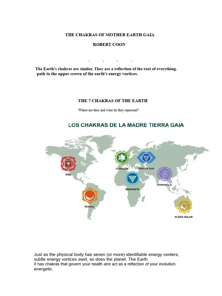 The Chakras of Mother Earth Article | PDF | Chakra | Spirituality
