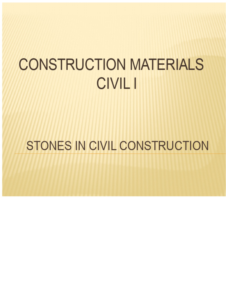 Essential Stones in Civil Construction | PDF | Rock (Geology ...