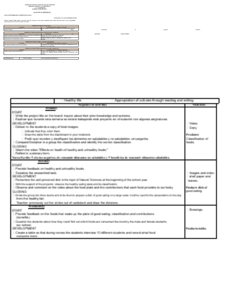 Healthy Habits Program for Students | PDF | Data