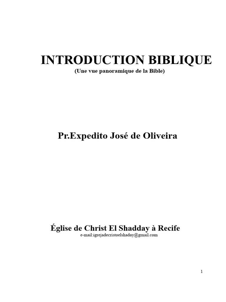 Introduction à la Bible et son origine | PDF | Canon biblique | Bible