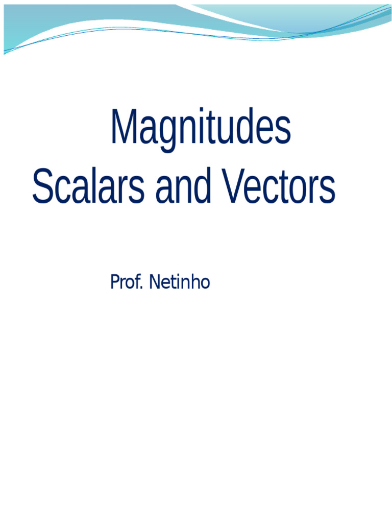 Scalar and Vector Quantities | PDF | Euclidean Vector | Geometry