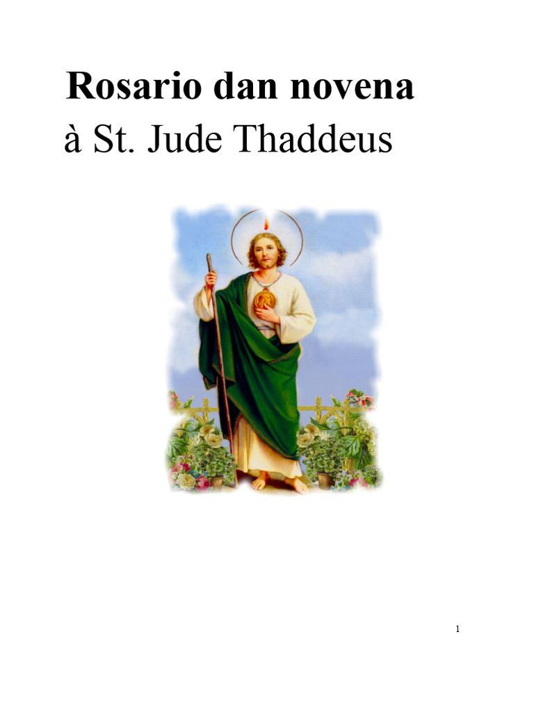 Novena Dan Rosario Kepada Santo Yudas Tadeus | PDF