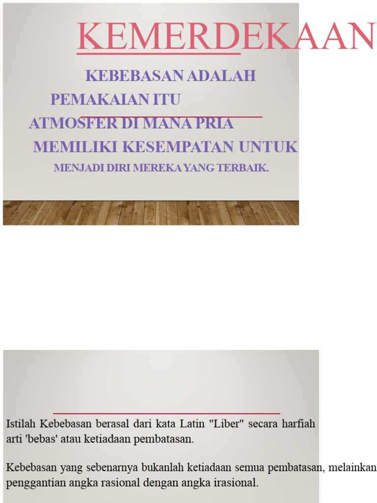 Jenis-jenis Kebebasan dan Kesetaraan | PDF