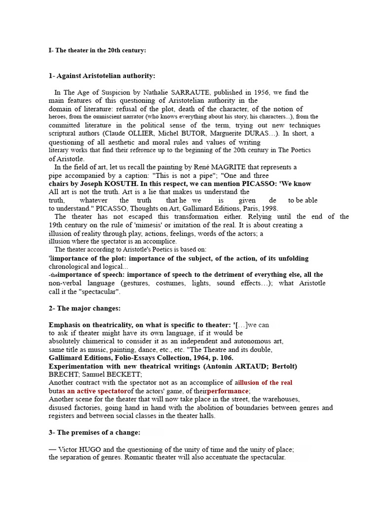 Evolution of 20th Century Theater | PDF | Theatre