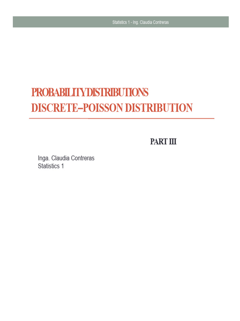 Poisson Distribution in Statistics | PDF | Probability Distribution | Teaching Mathematics