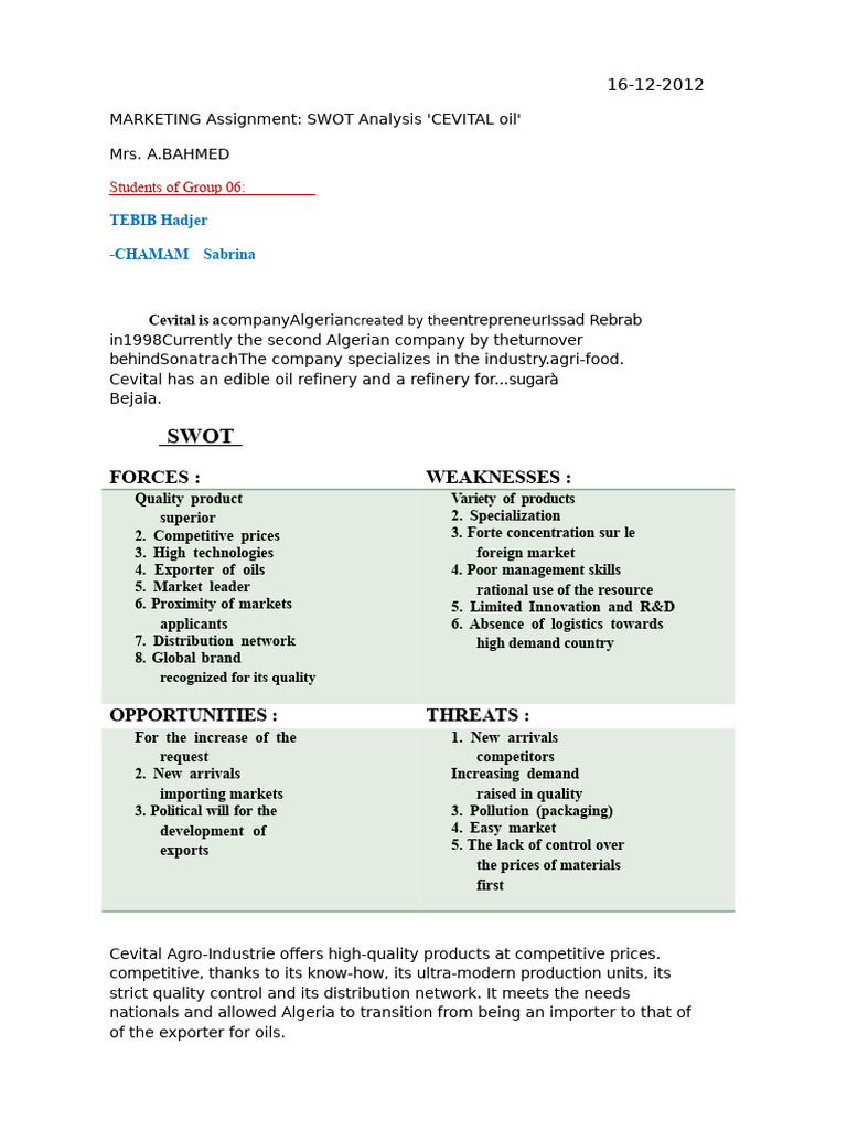 SWOT Analysis of Civital | PDF