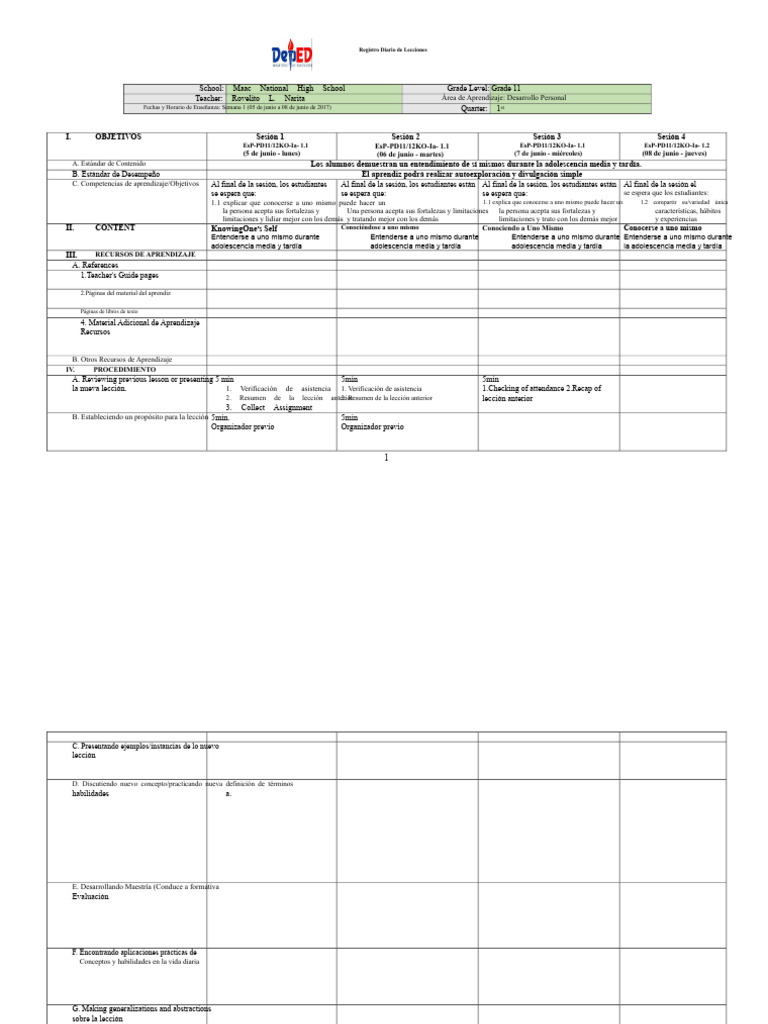 DLL PerDev Semana 10 | PDF | Aprendizaje | Modificación de comportamiento