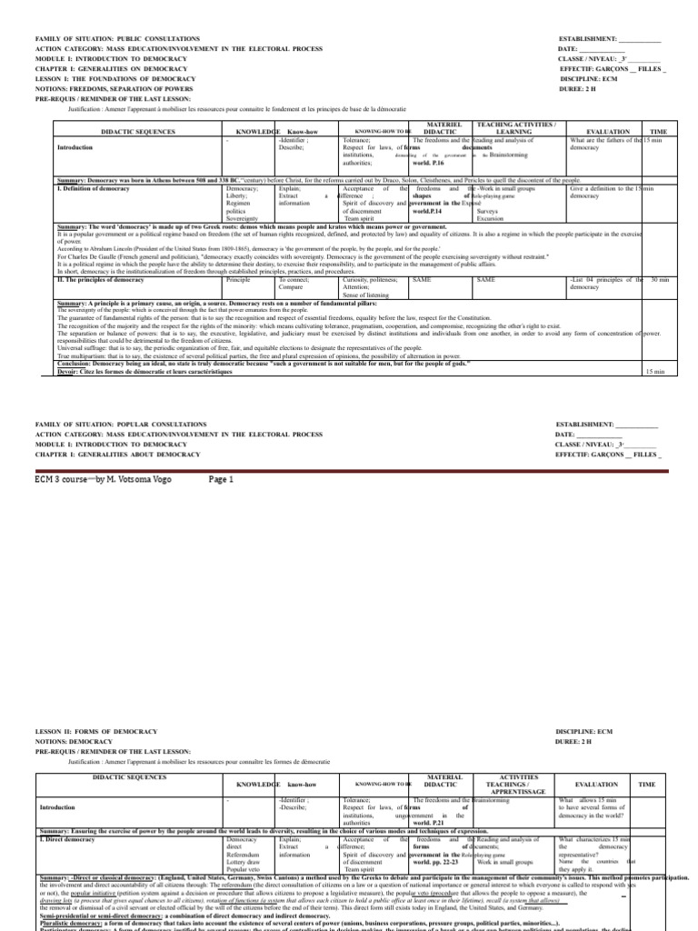 Educational Sheet. ECM 3rd Grade 2020. | PDF | Elections | Voting