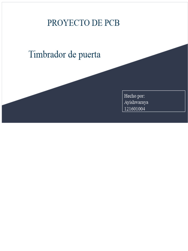 PCB de Timbre de Puerta | PDF | Placa de circuito impreso | Red eléctrica