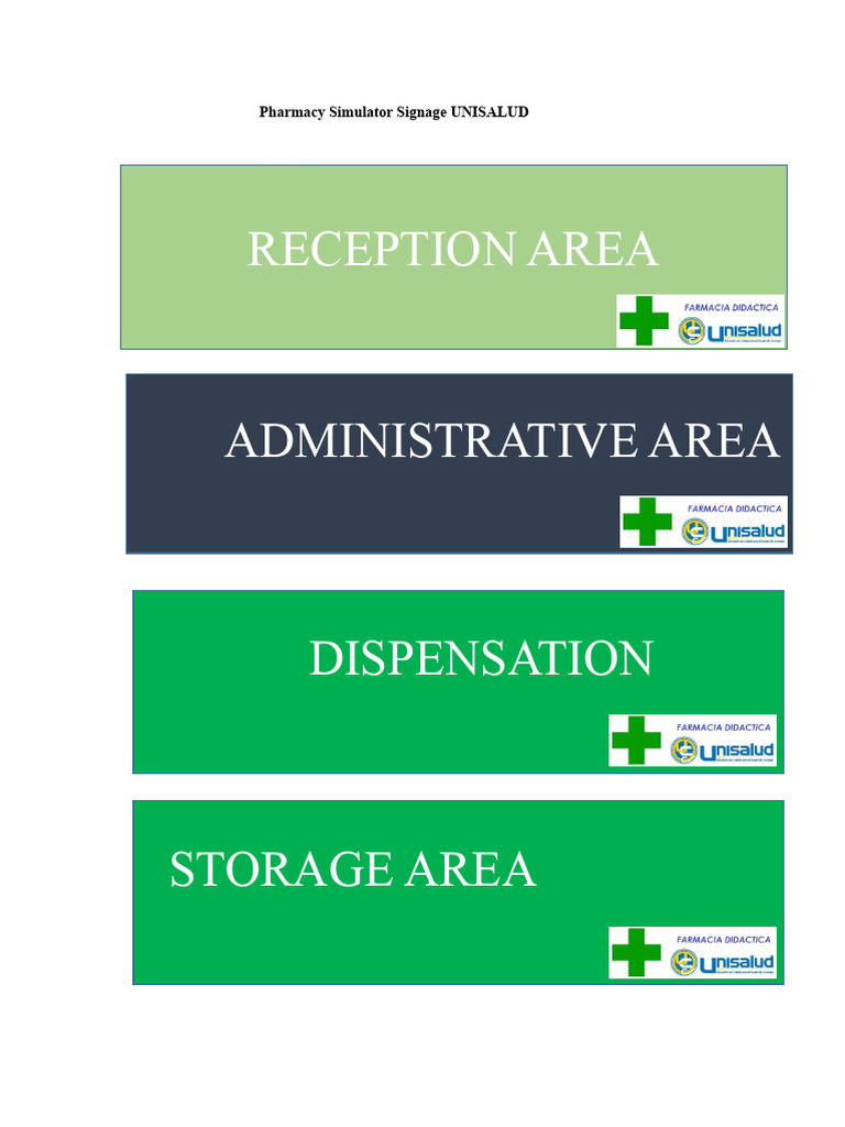 Pharmacy Simulator Signage Guide | PDF