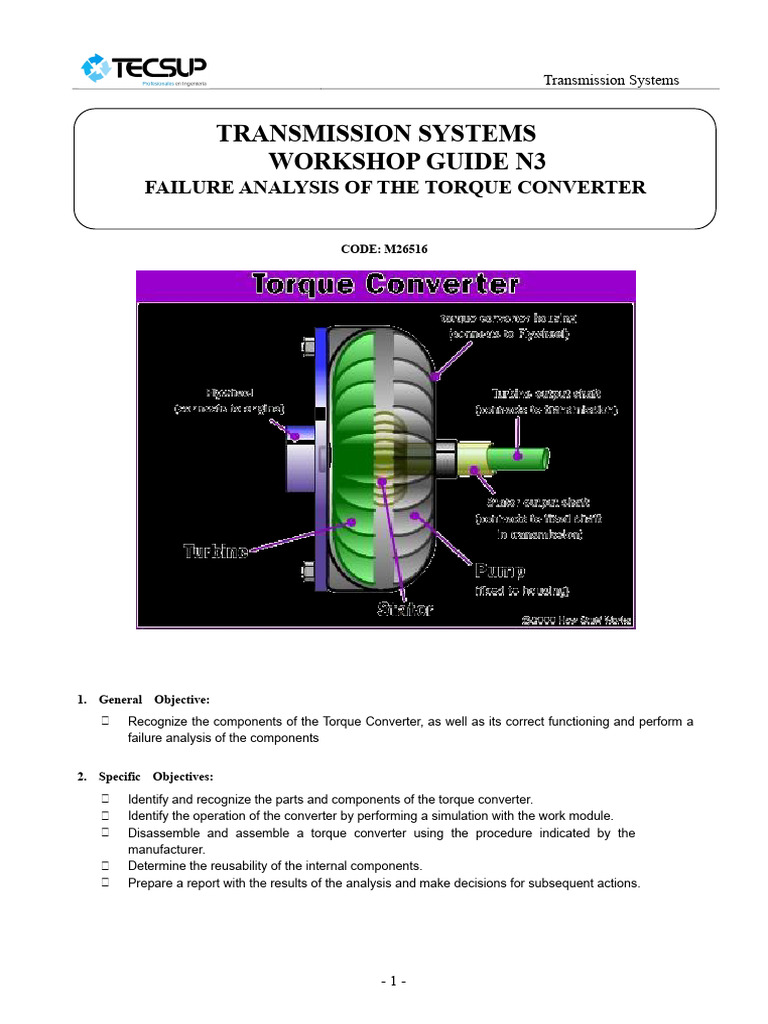 Standard Torque Converter Report | PDF | Pump | Manufactured Goods