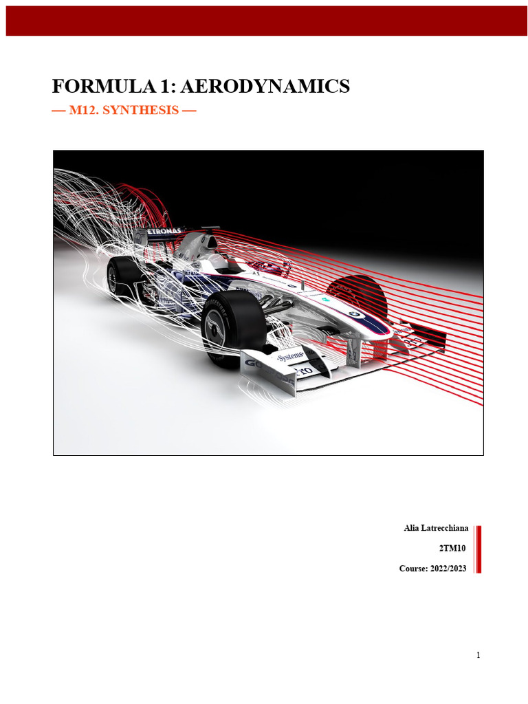 F1 Aerodynamics: Key Concepts & Design | PDF | Aerodynamics | Fluid ...