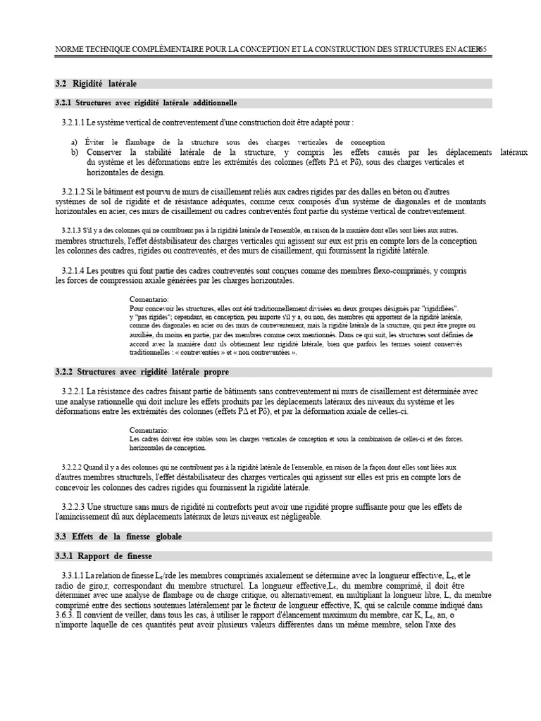 Rigidité latérale des structures en acier | PDF | Flambage | Résistance ...