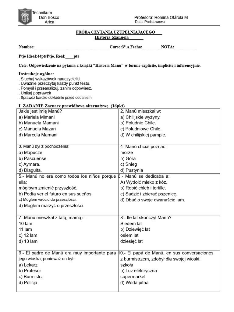 Historia Manuela | PDF