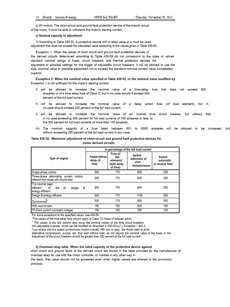 430-152 Maximum Adjustment of Short Circuit and Ground Fault Protection ...