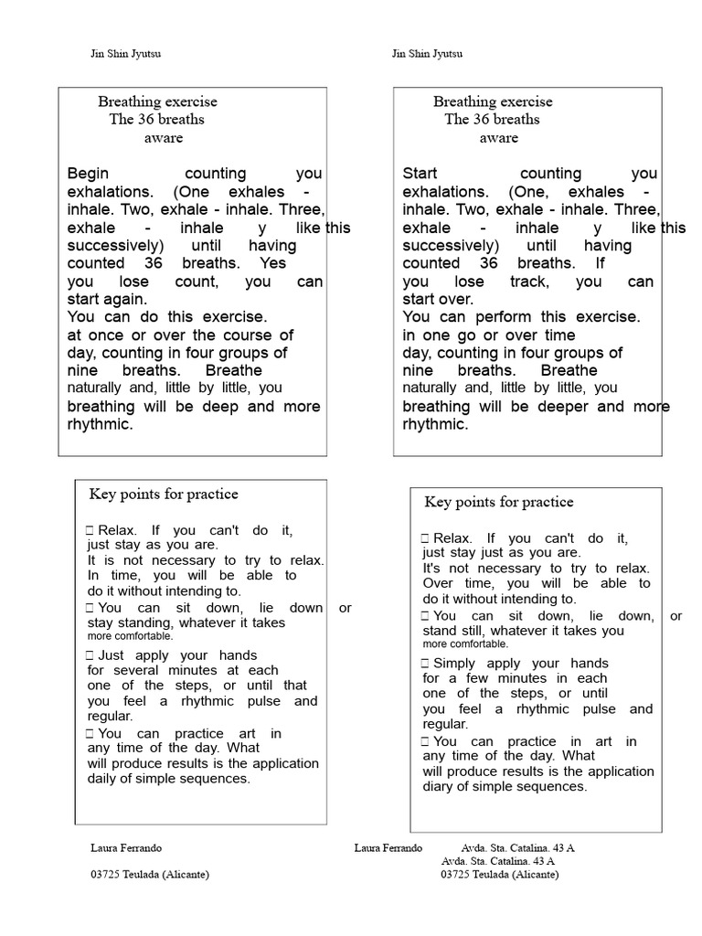 Exercise Breathe | PDF | Breathing | Exhalation