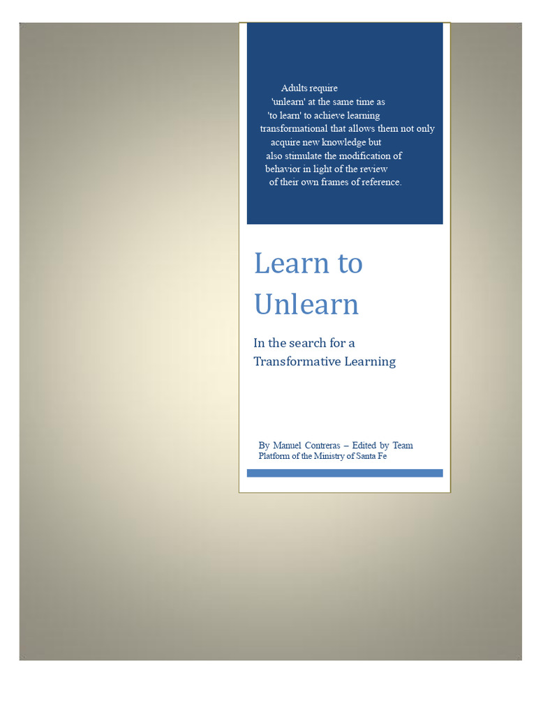 Learning To Unlearn | PDF | Learning | Knowledge