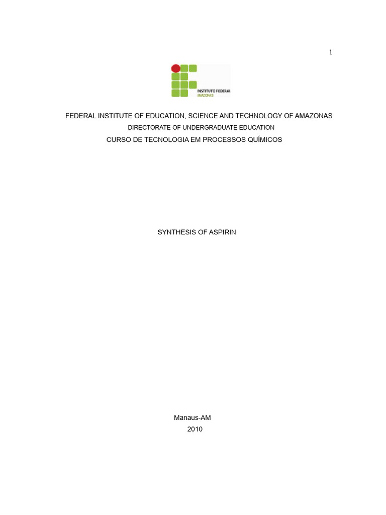 Aspirin Synthesis and Purification Report | PDF | Organic Synthesis ...