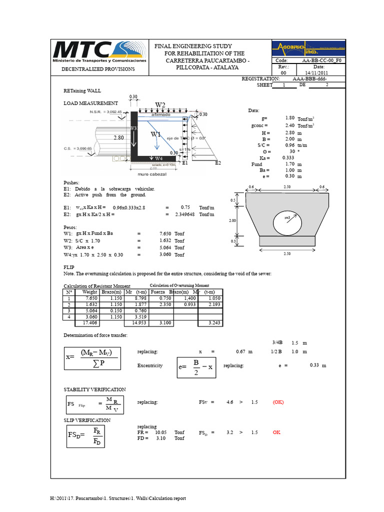 Sewer Calculation Memory | PDF | Soil | Horticulture