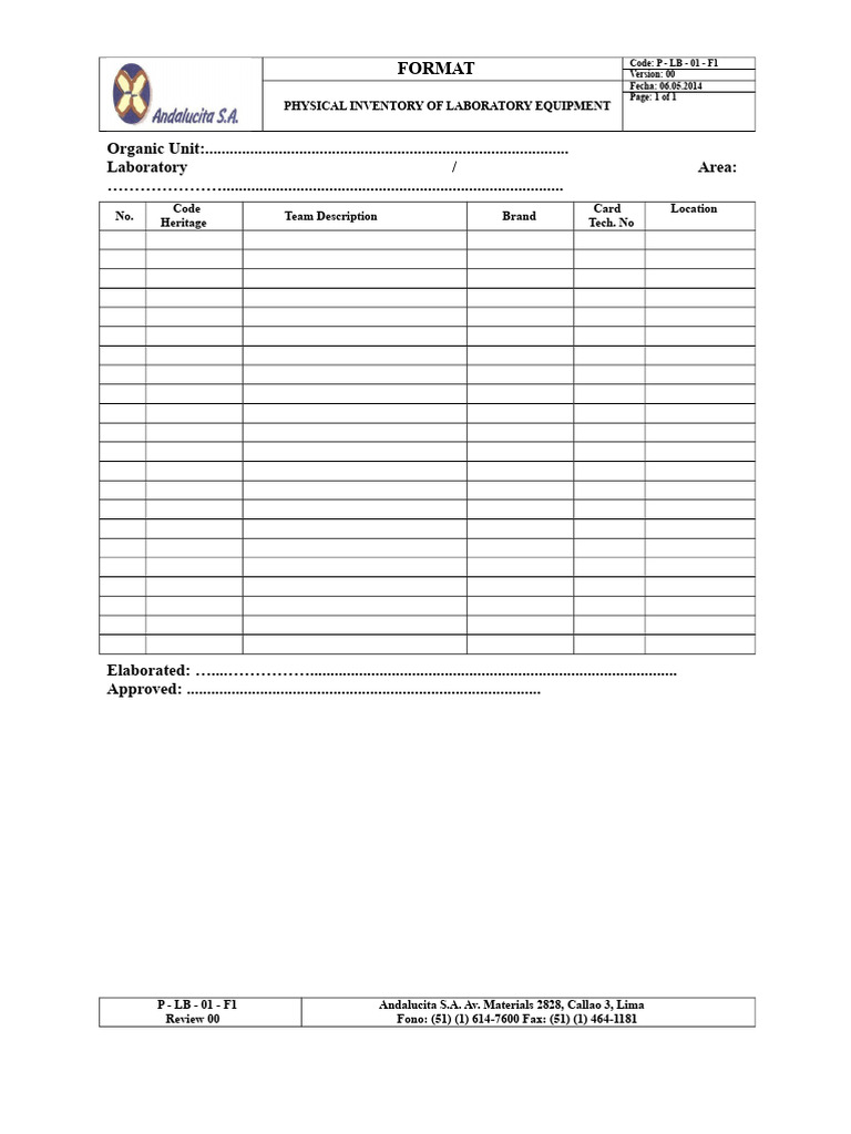 Physical Inventory of Laboratory Equipment Ok | PDF