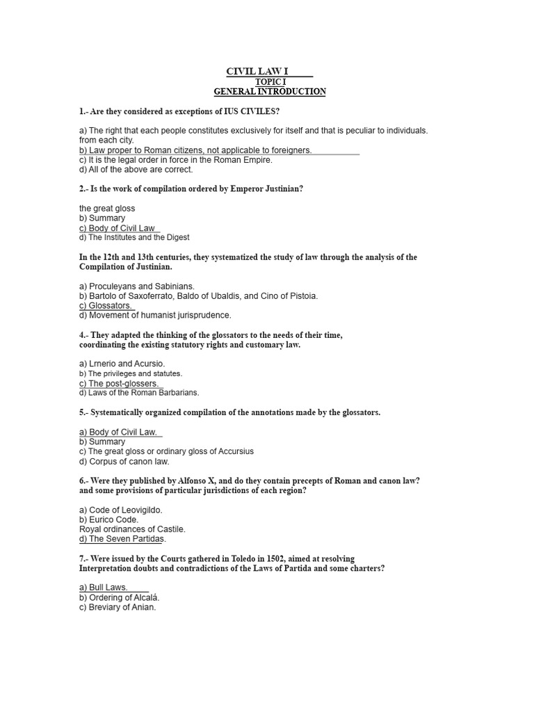 Self-Assessment Civil Law I - Cesar Medina | PDF | Will And Testament ...