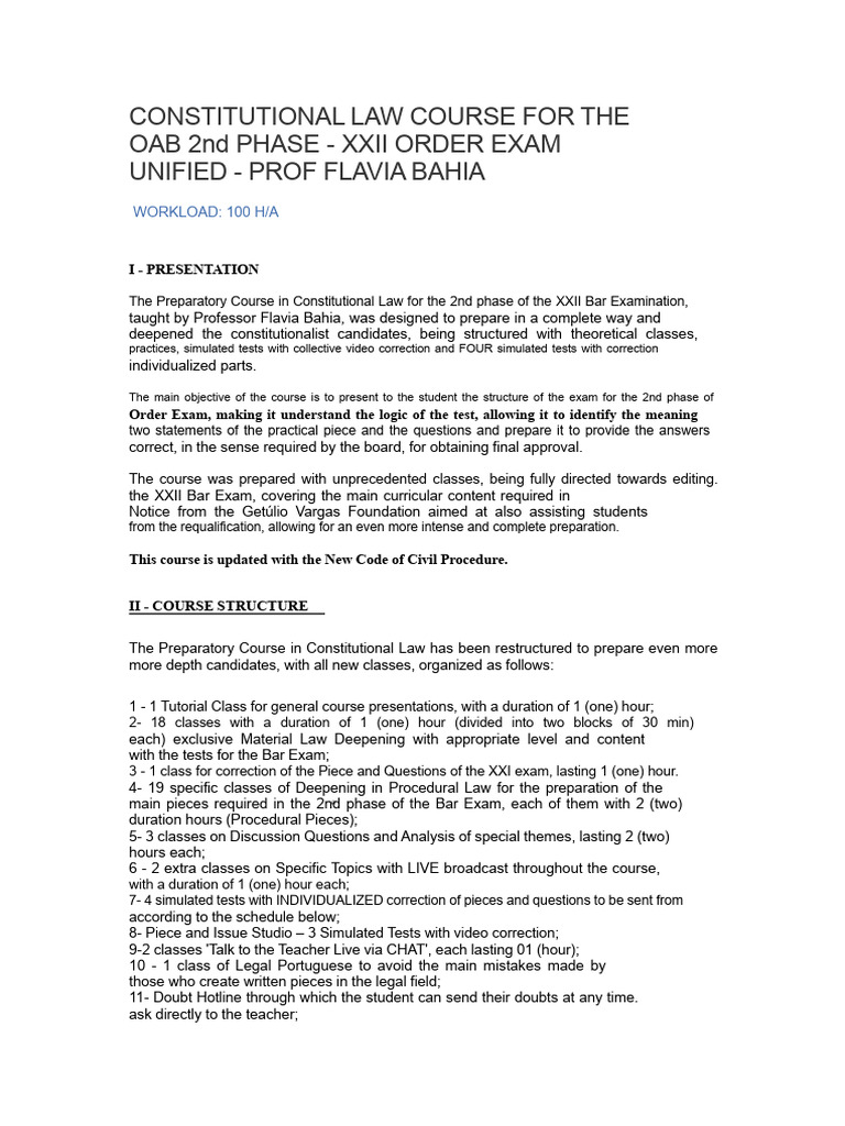 Constitutional Law Course For The OAB 2nd Phase | PDF | Computing