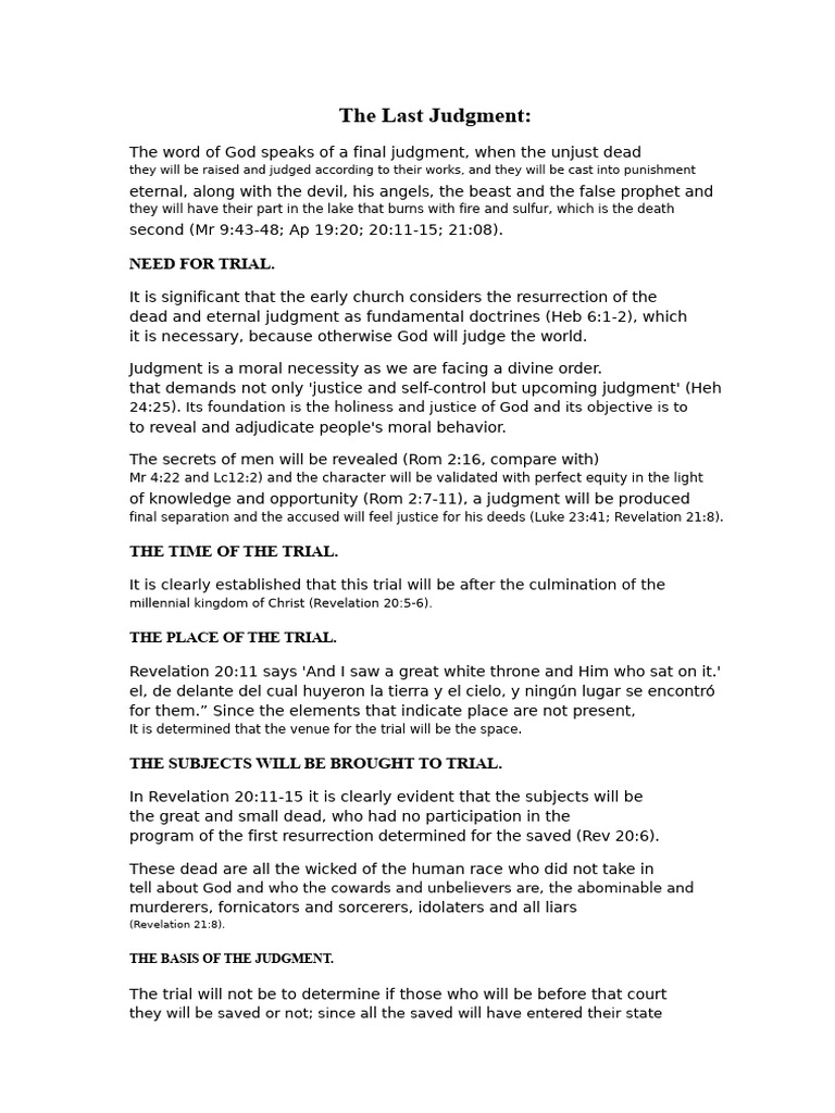 The Final Judgment Presentation | PDF | Last Judgment | Abrahamic Religions