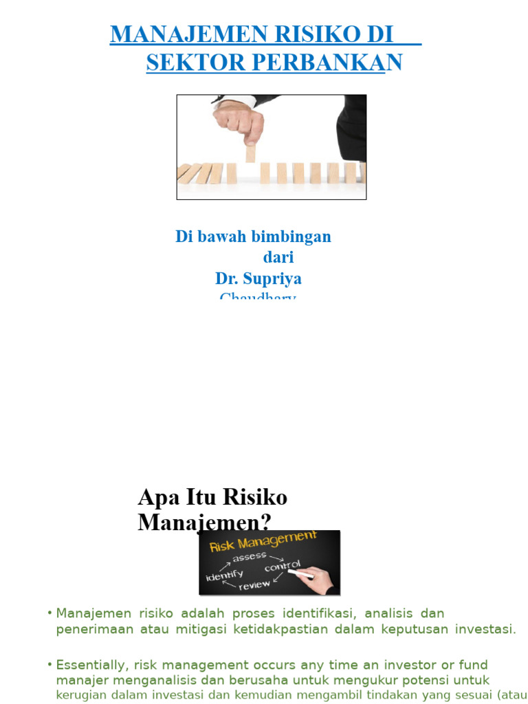 Manajemen Risiko di Sektor Perbankan | PDF