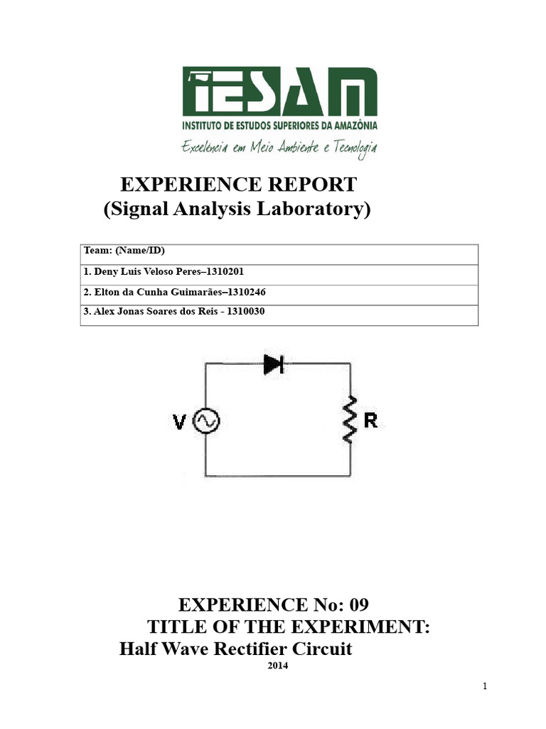 Half Wave Rectifier Circuit | PDF | Rectifier | Direct Current