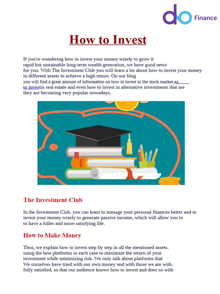 How To Invest | PDF