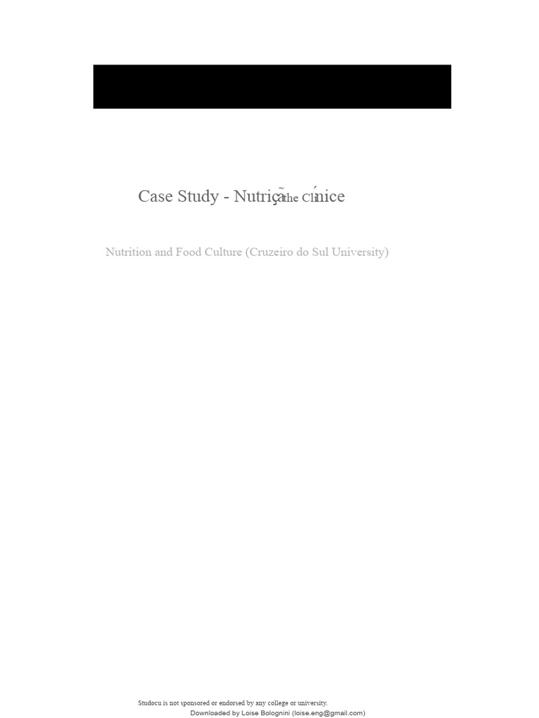 Clinical Nutrition Case Study Analysis | PDF | Body Mass Index | Thyroid