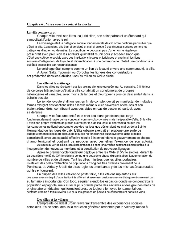 Résumé Des Chapitres 6, 8, 9 Et 10 de Garavaglia | PDF | Espagne