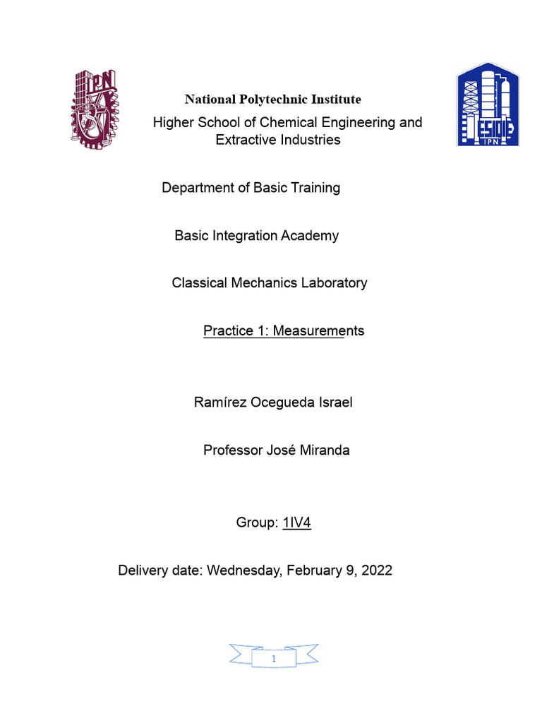 Practice 1 Classical Mechanics | PDF | Accuracy And Precision | Measurement