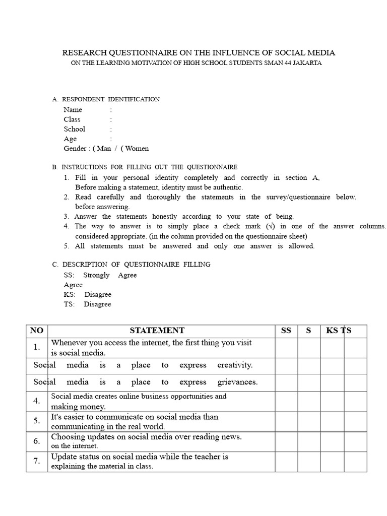 Sociological Questionnaire | PDF | Questionnaire | Behavior Modification