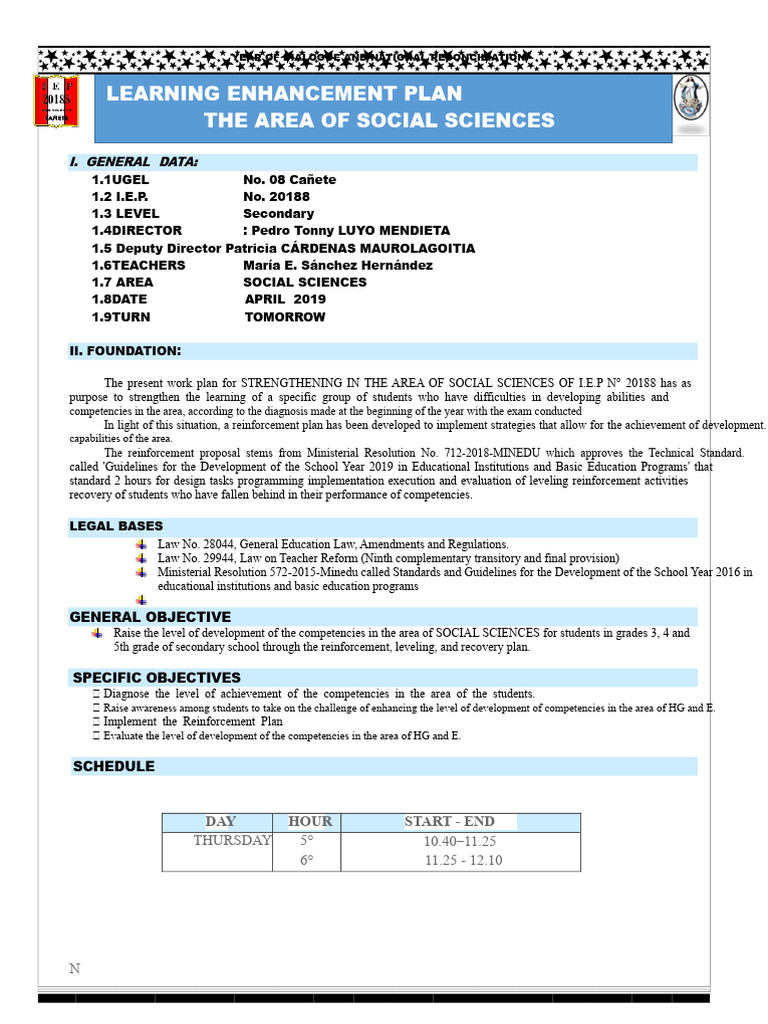Reinforcement Plan Pdf