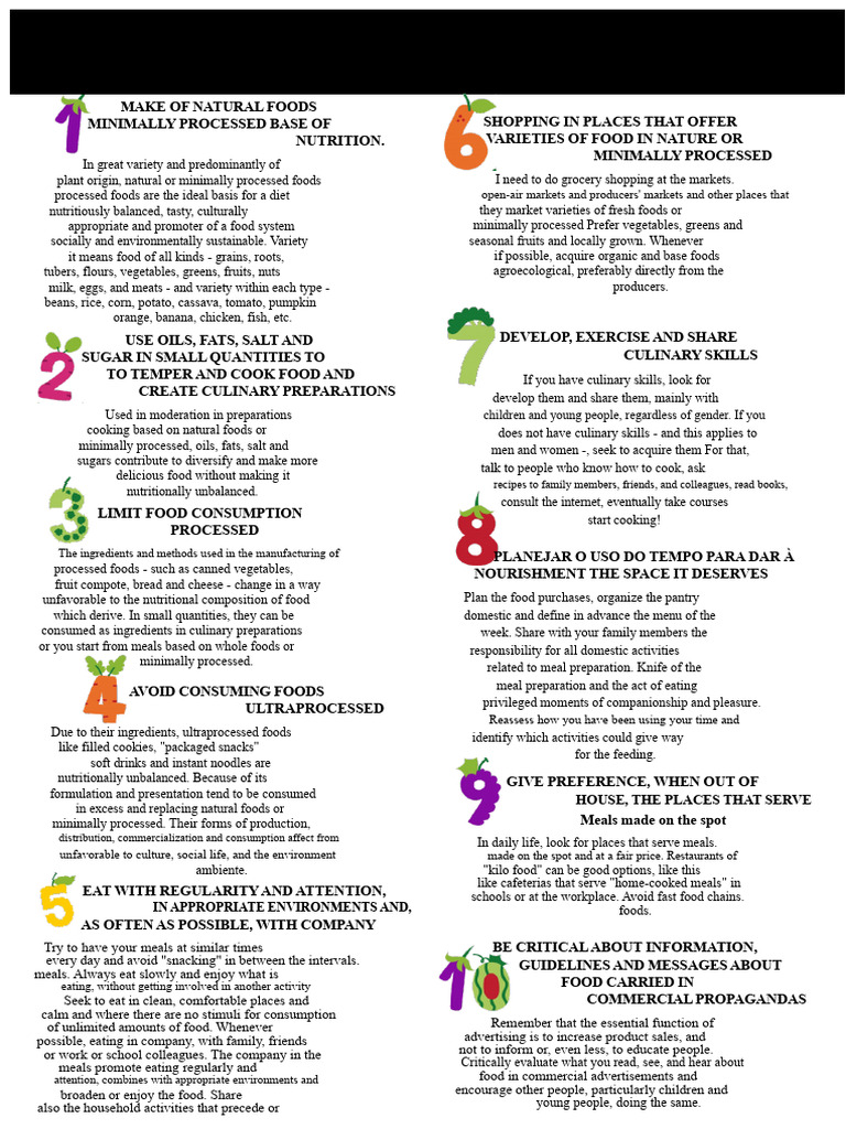 Brochure - 10 Steps To Healthy Eating PDF | PDF | Foods | Convenience Food