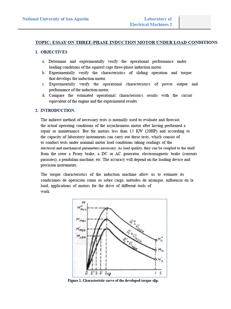 Three-Phase Induction Motor Load Analysis | PDF | Electric Motor ...