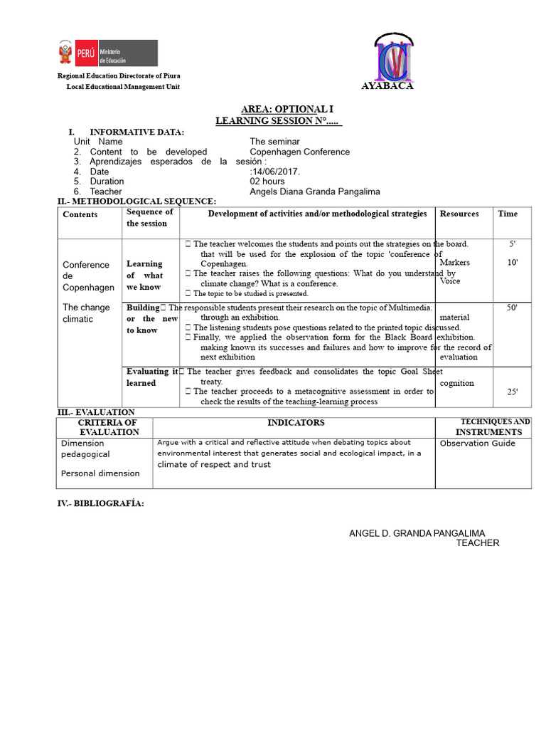 LEARNING SESSIONS Optional I | PDF | Metacognition | Procedural Knowledge