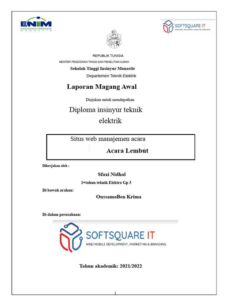 Laporan Magang Proyek Web Soft Event | PDF