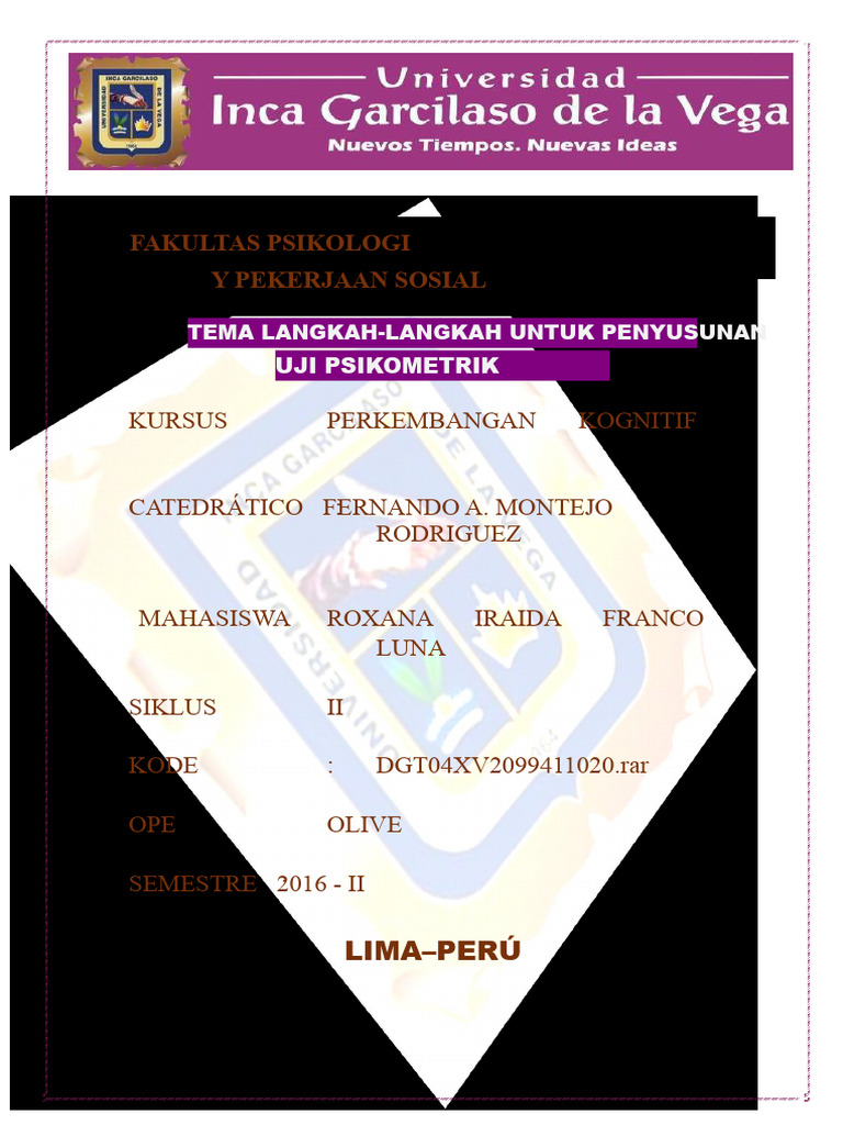 Langkah Penyusunan Uji Psikometrik | PDF