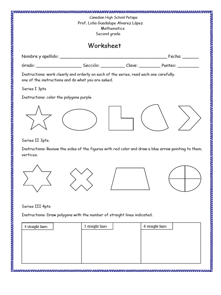 Polygon Worksheet | PDF