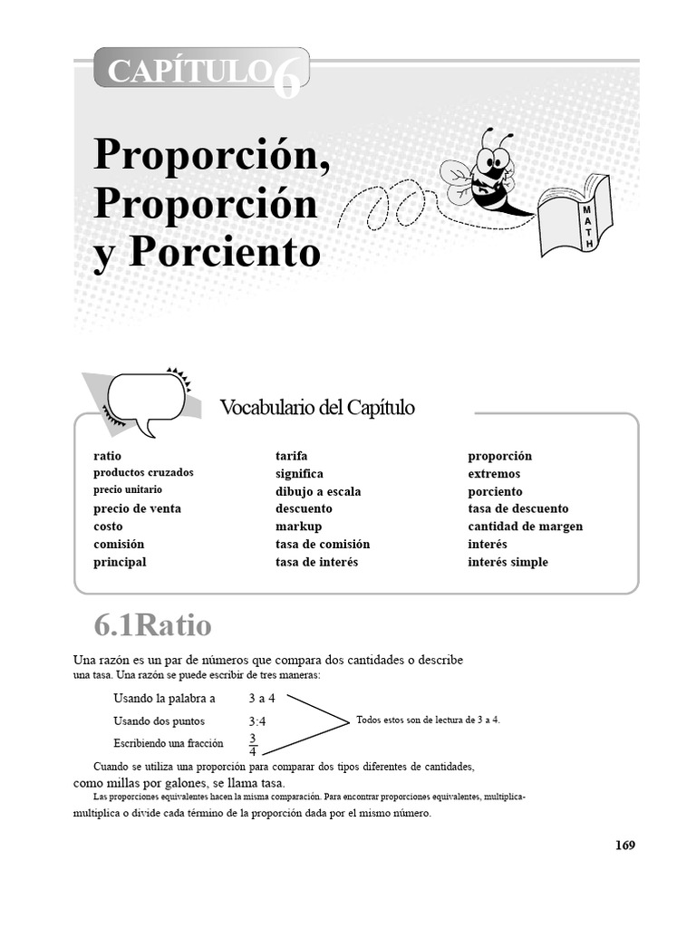 Proporción de Ratio Porcentaje | PDF | Porcentaje | Pie (unidad)