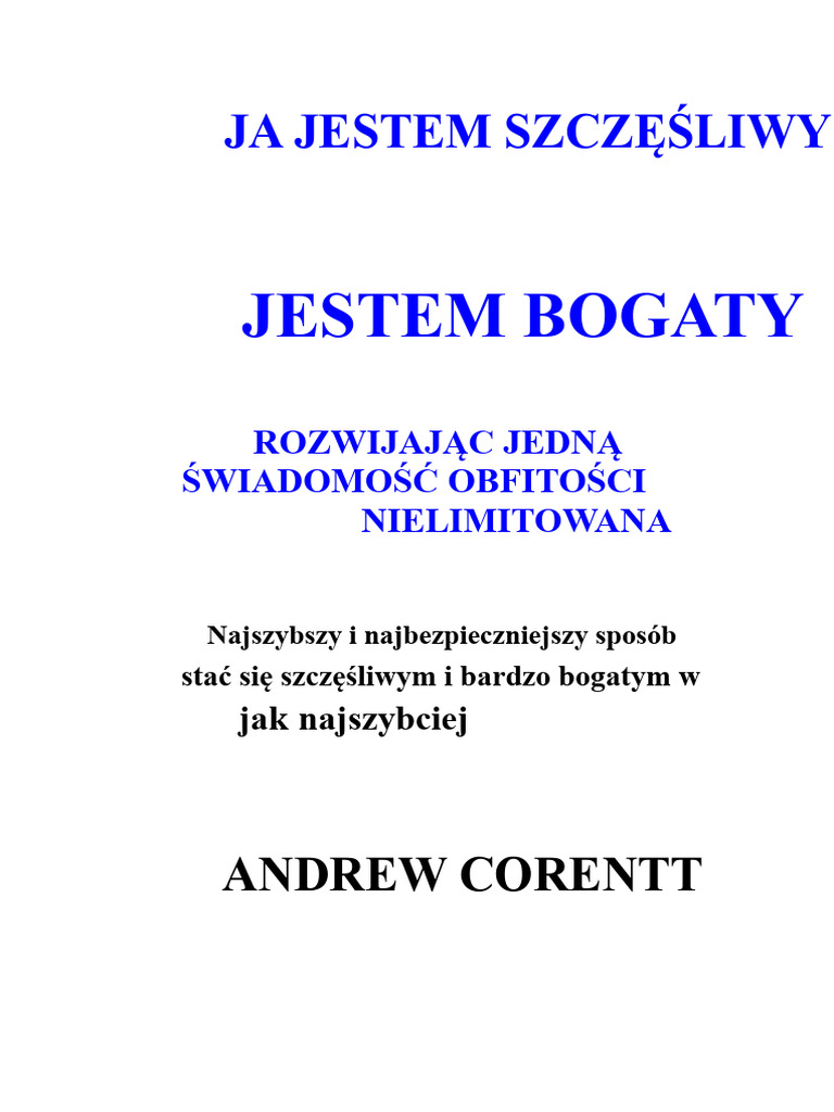 Jestem Szczęśliwy, Jestem Bogaty | PDF