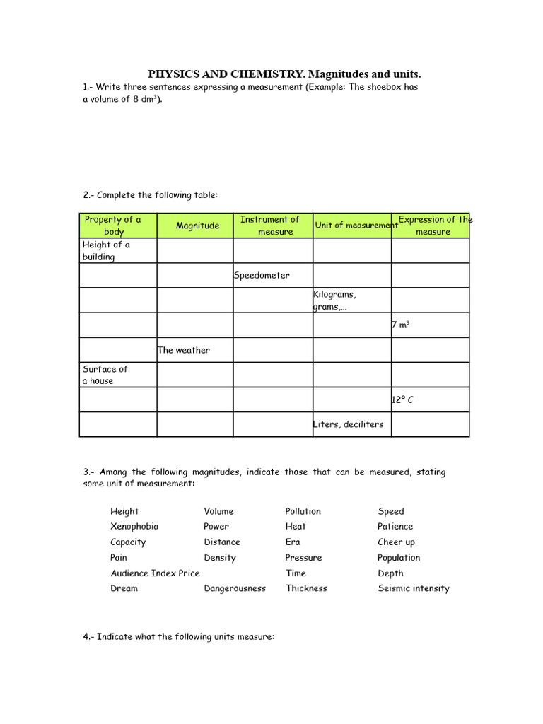 Magnitudes Units and Measurements | PDF | Measurement | Volume