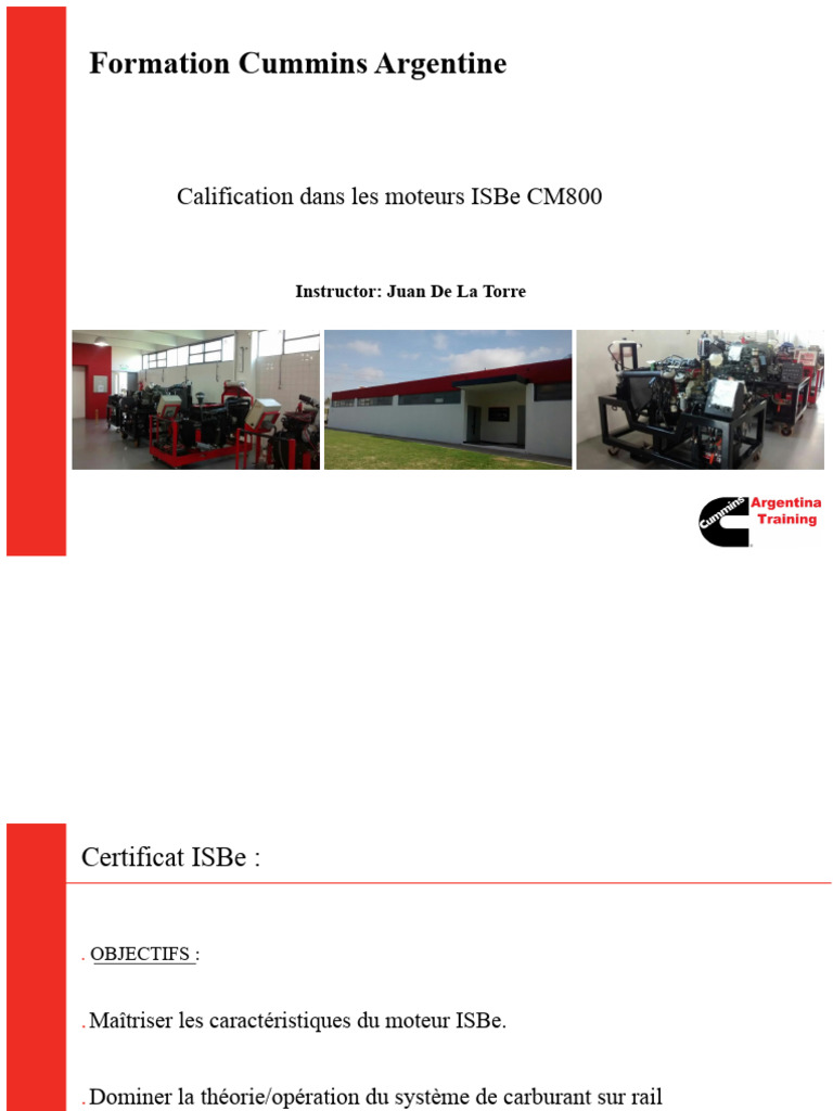 Formation sur les moteurs ISBe Cummins | PDF | Pompe | Soupape