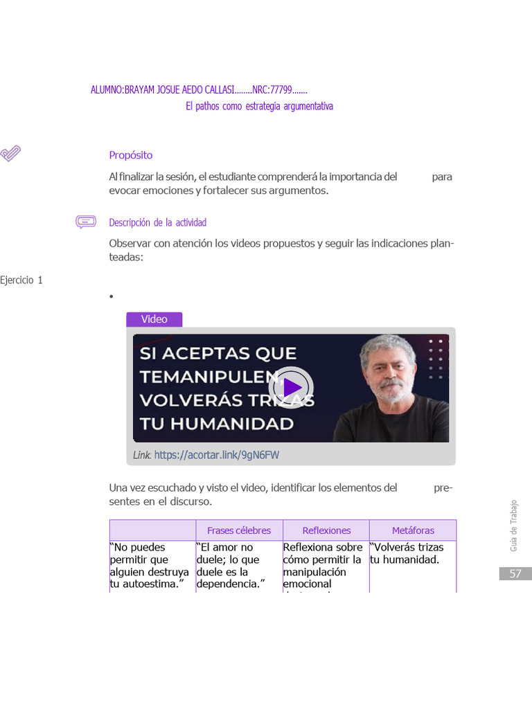 El Pathos Como Estrategia Argumentativa | PDF | Autoestima | Amor