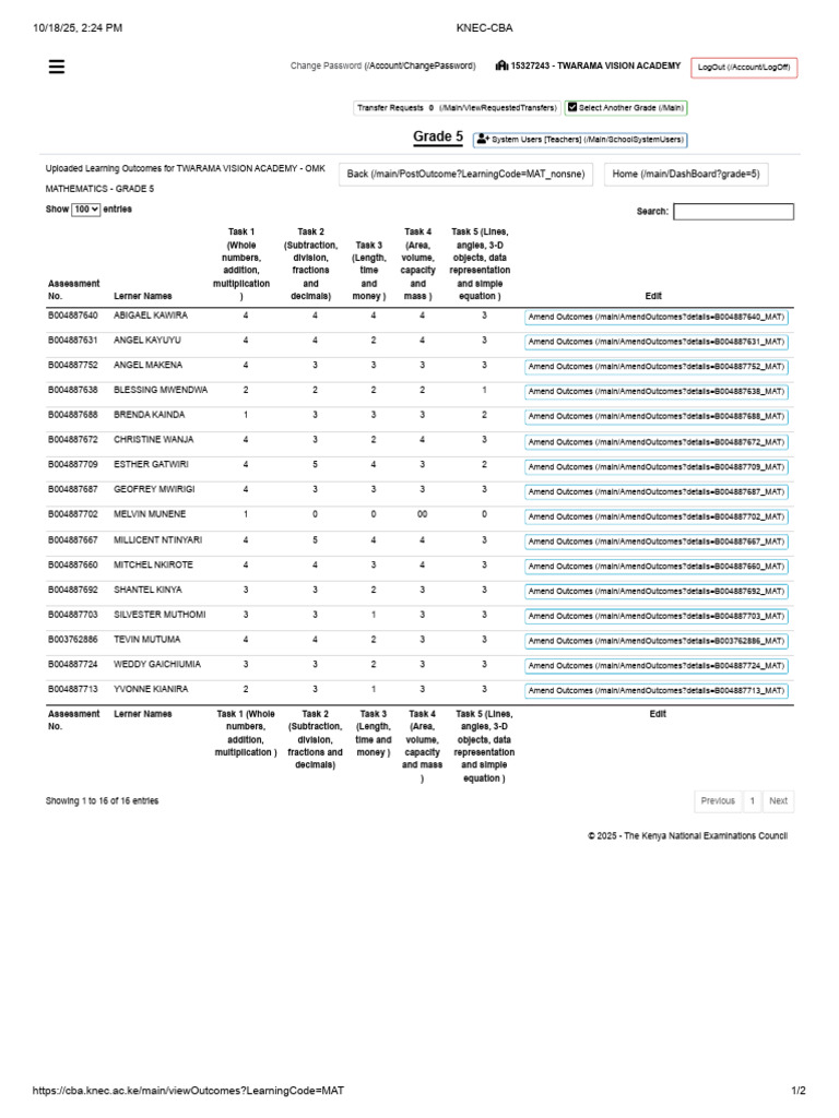Knec-cba.pdf Grade 5 Maths | PDF | Elementary Mathematics | Arithmetic