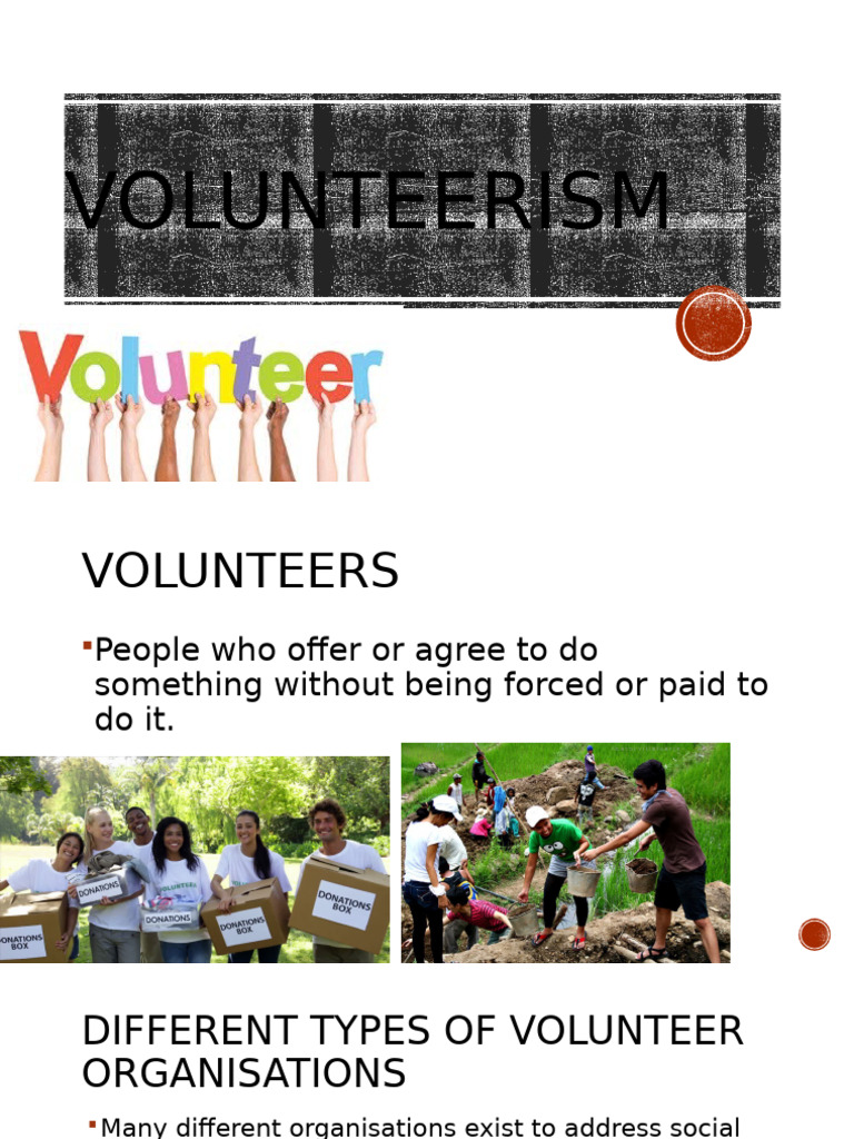 Volunteerism, Helping Others Without Payment | PDF